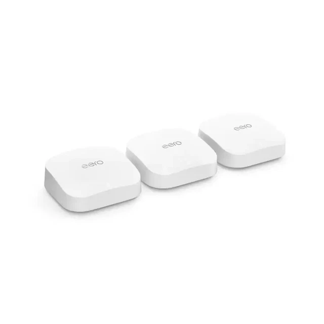 EERO PRO 6E Tri-Band AXE5400 Wi-Fi 6E Router Mesh System - White (3 ...