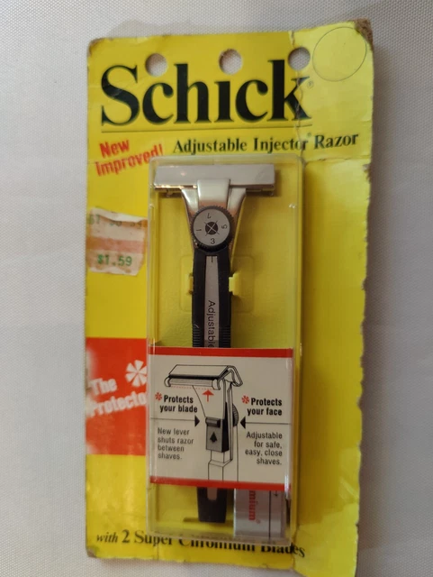 VINTAGE SCHICK ADJUSTABLE Injector Single Edge Safety Razor Sealed in ...