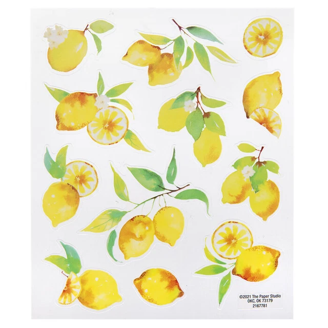2 SHEETS LEMON Citrus Summer Fruit Stickers Papercraft Planner Supply ...