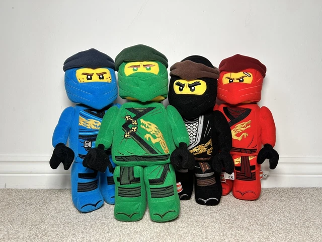 LEGO NINJAGO PLUSH Soft Minifigure x 4 -Lloyd Jay Kai Cole Green Red ...