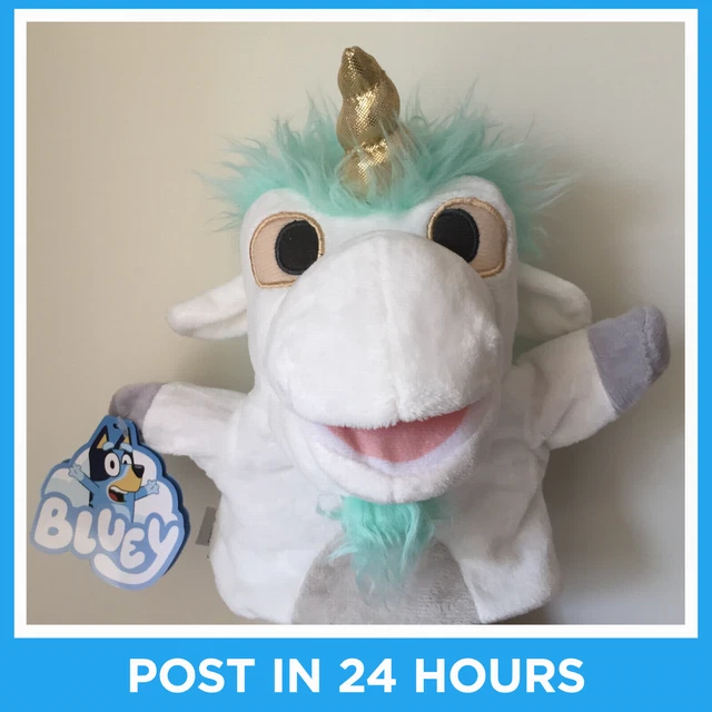 GENUINE!! BLUEY - UNICORSE HAND PUPPET PLUSH 20cm Toy ~ Unicorn NEW ...