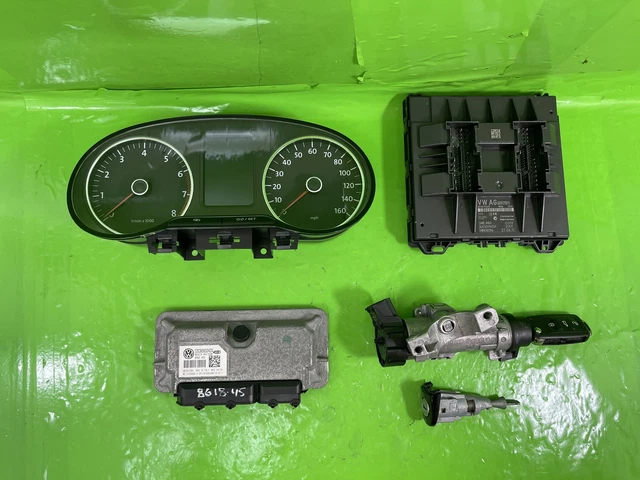 VW POLO MK5 Ecu Kit Speedometer Module Key 1.4 Tsi Petrol Cggb 2010 ...