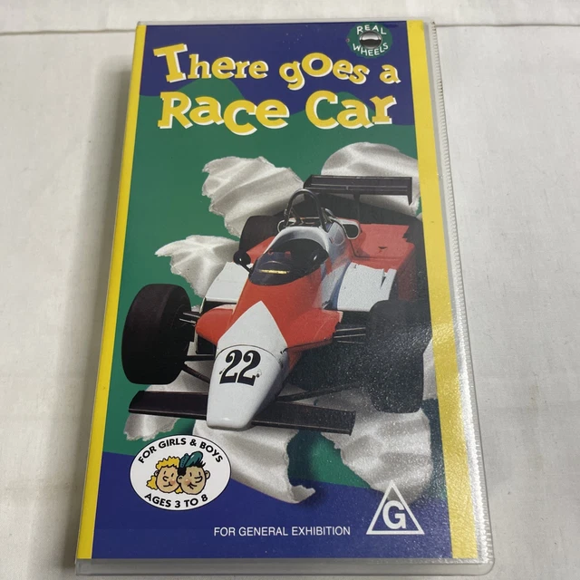 THERE GOES A Race Car VHS Tape 1994 KidVision Real Wheels Children’s ...