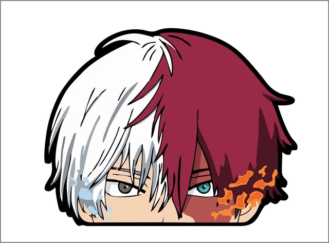 SHOTO TODOROKI PEEKER Peeking Car Decals Anime My Hero Academia Vinyl ...