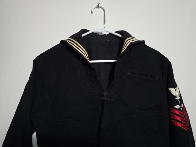 VTG WW2 US NAVY Sailo Wool Uniform USS Hospital Corpsman NAMED Size ...