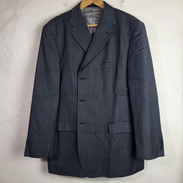 MARKS SPENCER COLLEZIONE Mens 46M Blazer Suit Jacket Charcoal Super ...