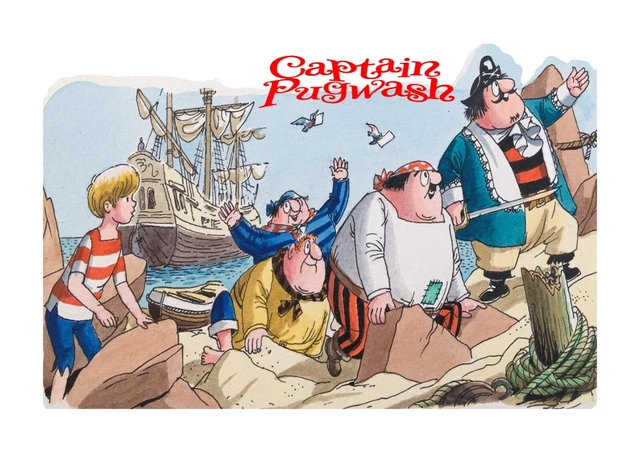 CAPTAIN PUGWASH CHILDRENS TV cartoon series poster choice of frame £9. ...