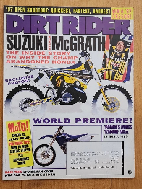 DIRT RIDER MARCH 1997 Vintage Motocross Magazine Suzuki McGrath YZM400F ...