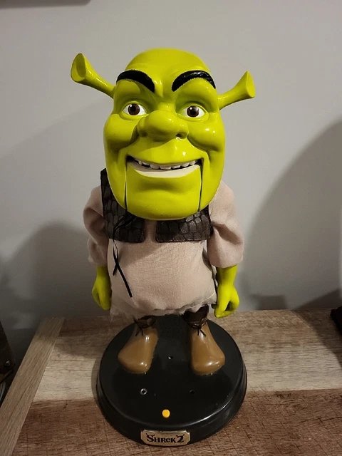RARE SHREK 2 2004 Talking Ogre Shrek Roto Head 15" Plastic Dreamworks ...