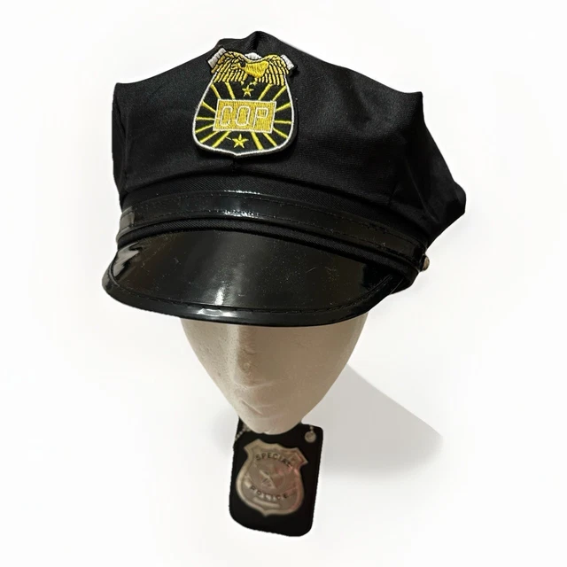 NEW COSTUME COP Police Officer Hat With Badge Adjustable £9.74 ...