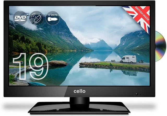 CELLO ZRTMF0291 12V 19" Traveller Satellite LED TV with DVD Player - (Black) B+ £159.79 ...