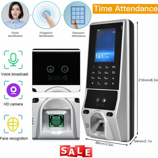 FACE RECOGNITION SMART Fingerprint Time Clock Attendance Machine Access ... FACE RECOGNITION SMART Fingerprint Time Clock Attendance Machine Access ...