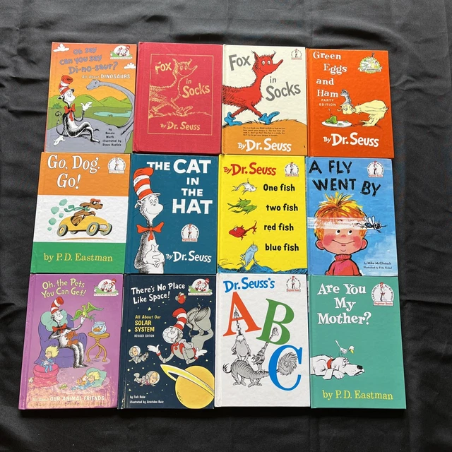 12 DR SEUSS SUESS BOOKS LOT EARLY READER LEARN TO READ BEGINNER ...