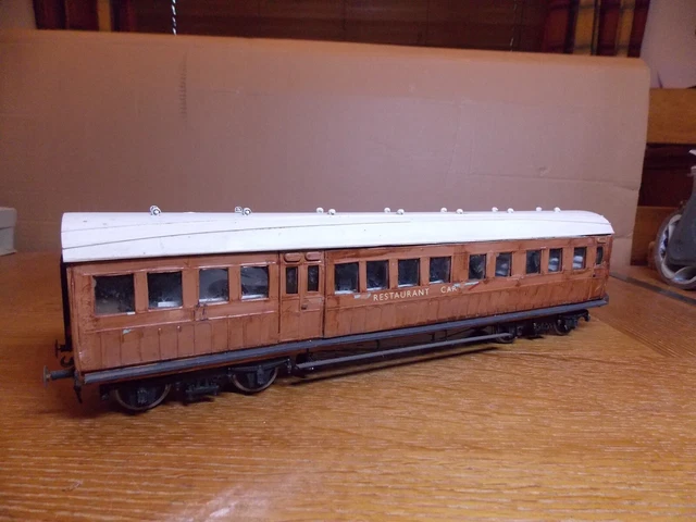 KIT BUILT LNER TEAK CORRIDOR RESTAURANT CAR COACH. O Gauge. £75.00 ...