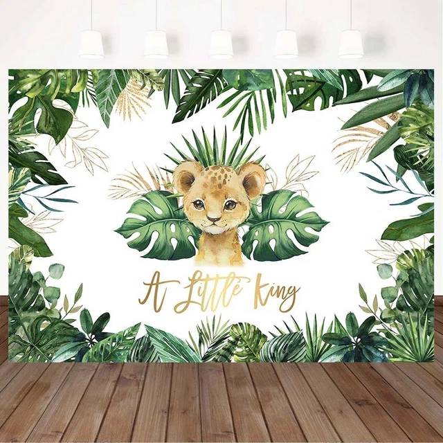 CUSTOMIZE A LITTLE King Baby Shower Photography Backdrop Forest Jungle ...