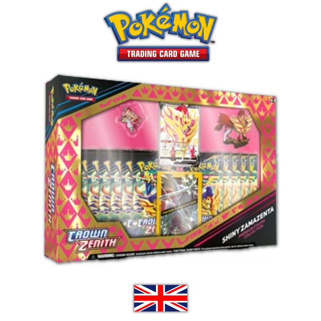 POKEMON CARTE CROWN Zenith Box Shiny Zamazenta Prime Figurine ...