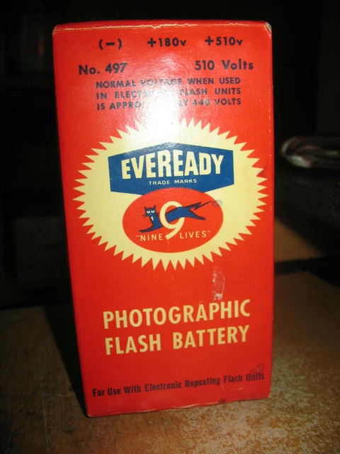 VINTAGE EVEREADY &MINI-MAX Photographic Flash Battery" 510v no. 497 ...