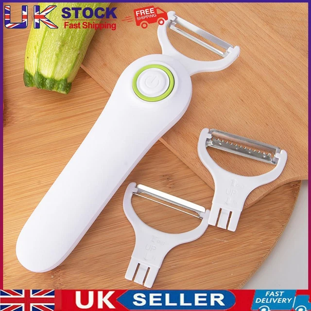 ELECTRIC PEELER USB Rechargeable Skin Scraper Stainless Steel Home ...