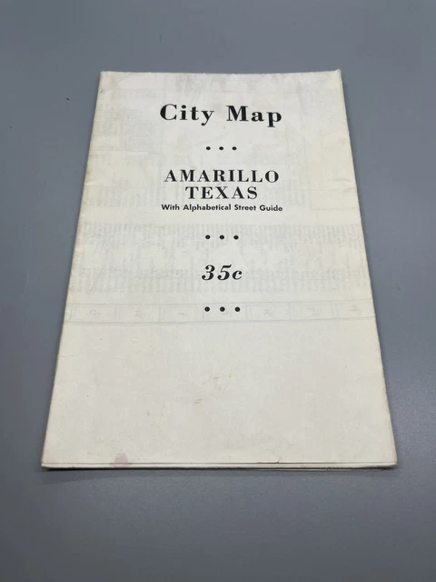 CITY MAP AMARILLO Texas 1955 Historic Cool! £7.51 - PicClick UK