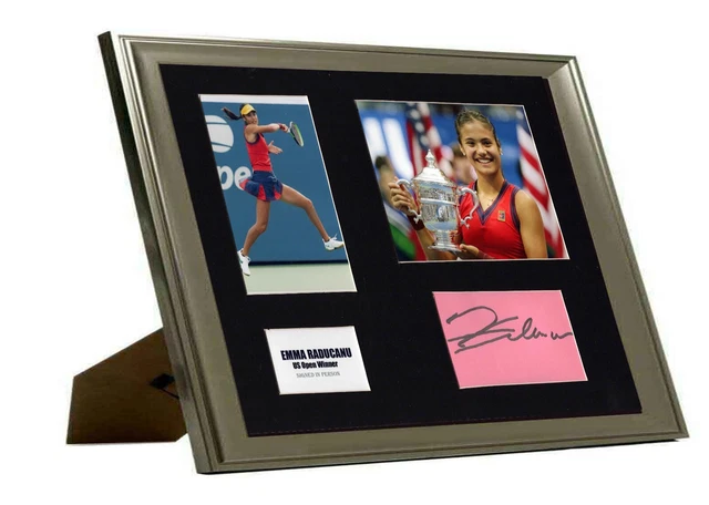 EMMA RADUCANU US Open Hand Signed Autograph Framed/Mounted iA4 Photo ...