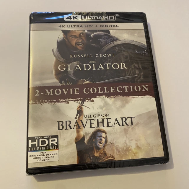 GLADIATOR/BRAVEHEART 2-MOVIE COLLECTION - 4K UHD (Blu Ray) Region free £45.49 - PicClick UK
