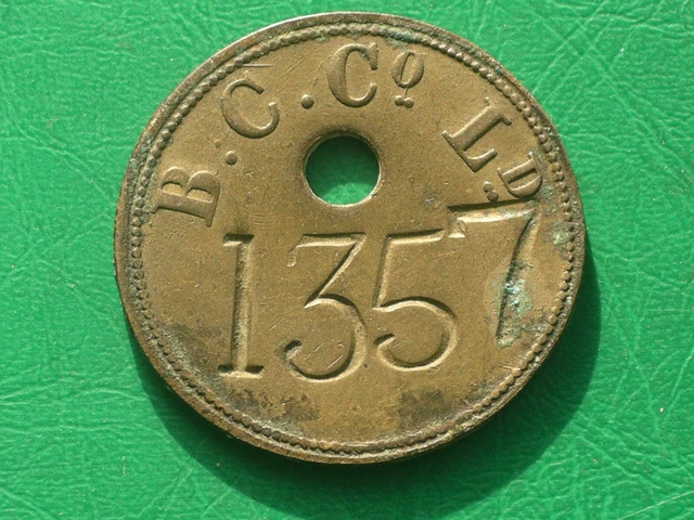 BOLSOVER COLLIERY CO Ltd Derbys. Pre 47 pit check miners coal mining ...