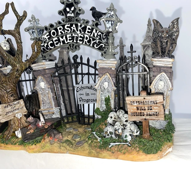 LEMAX SPOOKY TOWN Halloween Collection Forsaken Cemetary Gate ~ Vintage ...