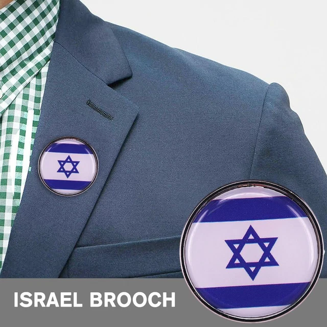 ISRAEL STAR OF David Israeli Hebrew Jew Jewish Metal Enamel Lapel Pin ...