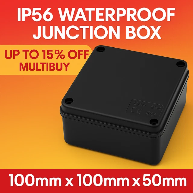 ESR ENCLOSURE JUNCTION BOX ADAPTABLE PVC PLASTIC IP56 WATERPROOF ...