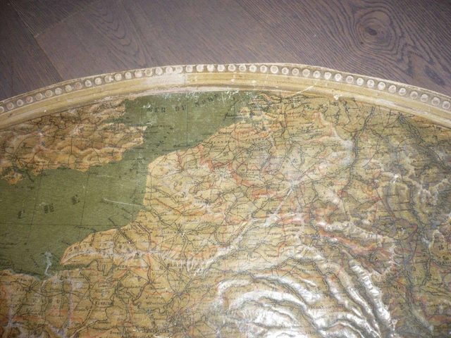 ANCIENNE RARE CARTE EN RELIEF france OVALE 1850 MAPS EUR 105,00 ...