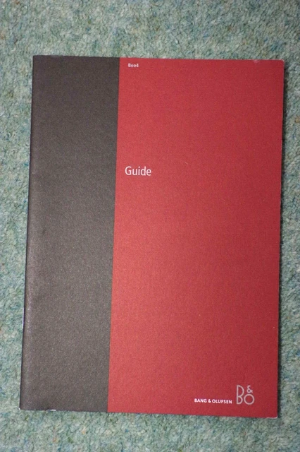 BANG & OLUFSEN B&O Beo4, Mk3 User Manual, OEM, New, Unused, Later ...