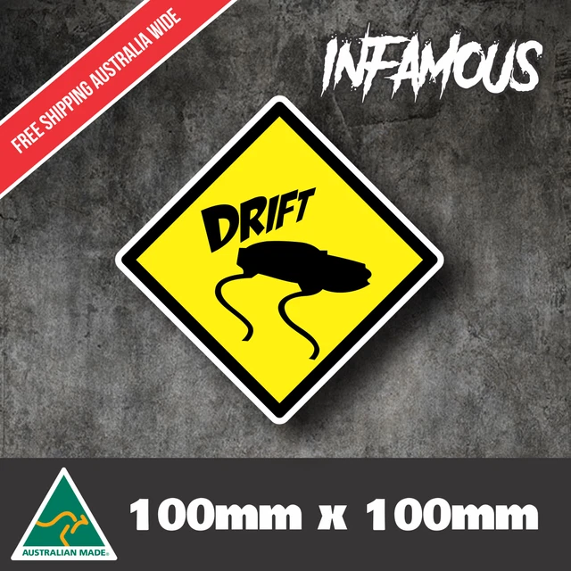 DRIFTING DECAL STICKER JDM Funny Car Truck Race Rally Turbo 4x4 Red Low ...