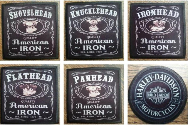 HARLEY DAVIDSON VTWIN Engine Styles Chopper Motorcycle Biker Sew / Iron ...