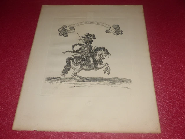[GRAVURE CHALCOGRAPHIE LOUVRE] FRANCOIS CHAUVEAU CASTRORUM PRAEFECTUS ...