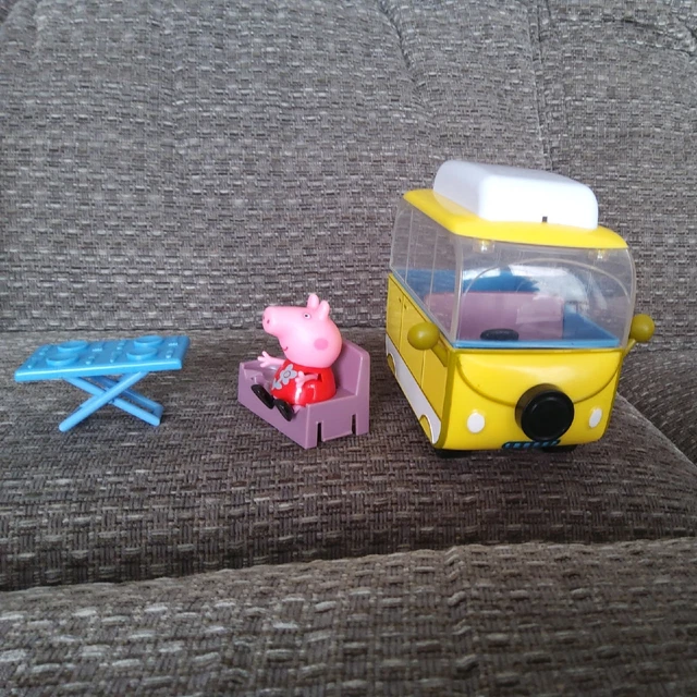 PEPPA PIG SMALL Yellow Camper Van Removable Lid & Seat Figure & Picnic ...