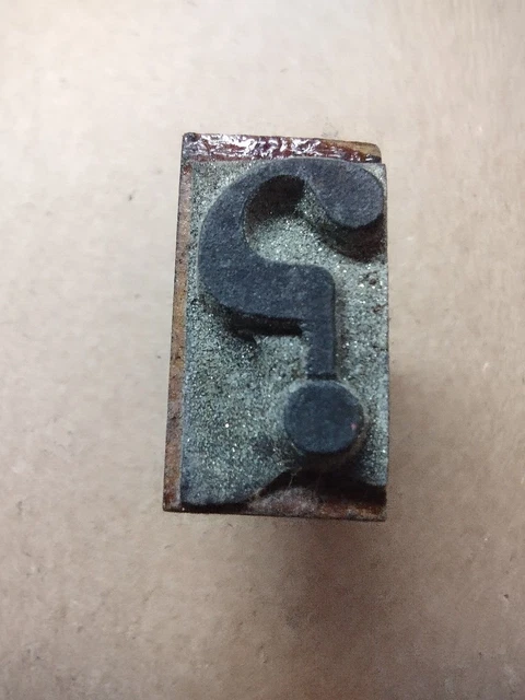 RUBBER ALPHA QUESTION Mark ? Hand Stamp Wood Handle School Store Desk ...