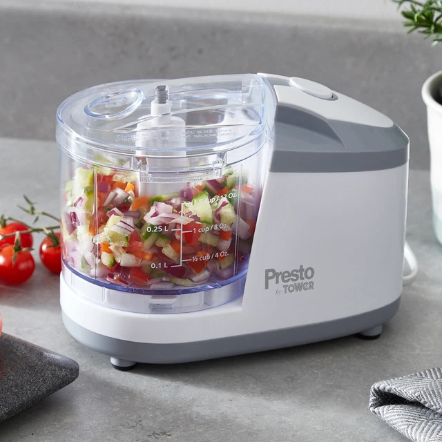 TOWER PRESTO 200W Electric Mini Food Processor Mixer Chopper Cutter ...