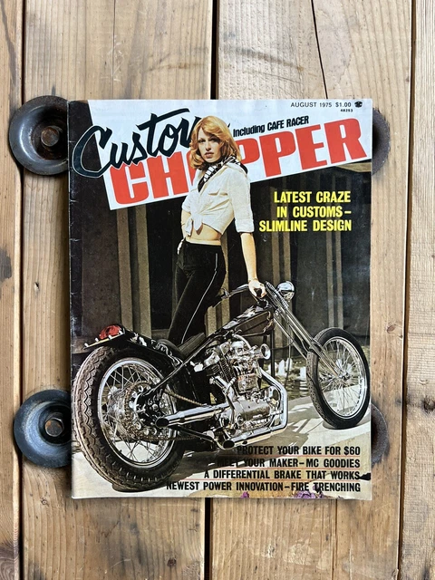 VTG CUSTOM CHOPPER Magazine august 1975 biker outlaw panhead shovel hd ...