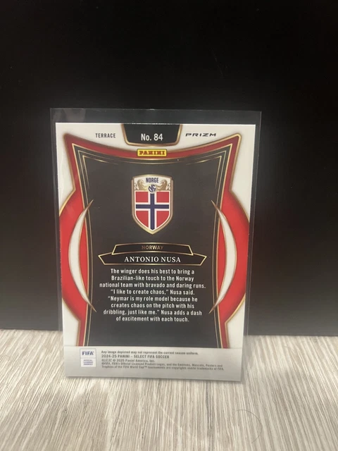 2024-25 PANINI SELECT Fifa Antonio Nusa Norway Blue Lazers Parallel ...