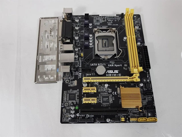 ASUS H81M-C SOCKET LGA1150 DDR3 MicroATX Motherboard with I/O Shield £ ...