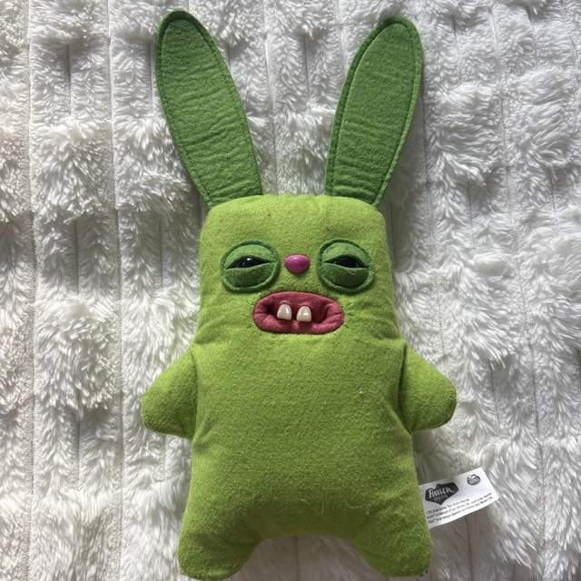 FUGGLER GREEN RABBIT Funny Ugly Monster Soft Toy Plush retired £6.50 ...