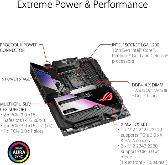 ASUS ROG MAXIMUS XII Formula Intel Z490 LGA 1200 ATX, greate condition ...