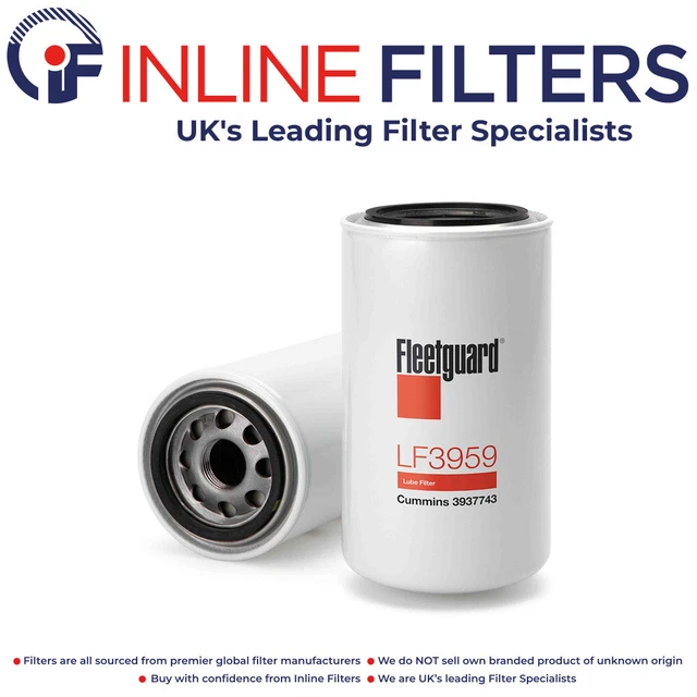 FLEETGUARD LF3959 LUBE Filter - Genuine Fleetguard - NEXT DAY DELIVERY ...