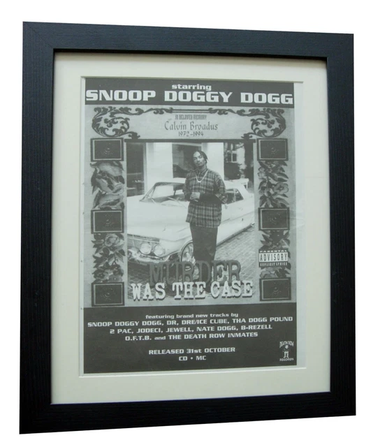 SNOOP DOGGY DOGG+MURDER Case+POSTER+AD+RARE ORIGINAL 1994+FRAMED+FAST ...