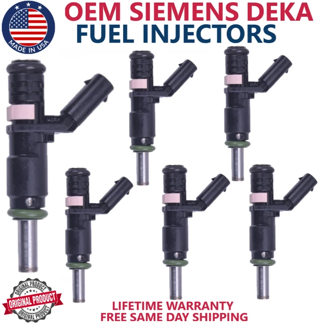 NEW X6 OEM SIEMENS DEKA FUEL INJECTORS For 2007, 2008 Freightliner ...