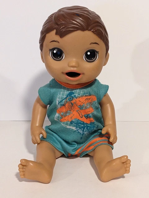 BABY ALIVE BOY Snackin Luke Doll w Brown Hair & Brown Eyes - Doll ...