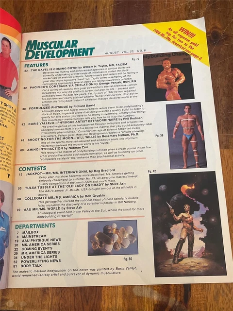 MUSCULAR DEVELOPMENT BODYBUILDING muscle magazine BORIS Fantasy ...