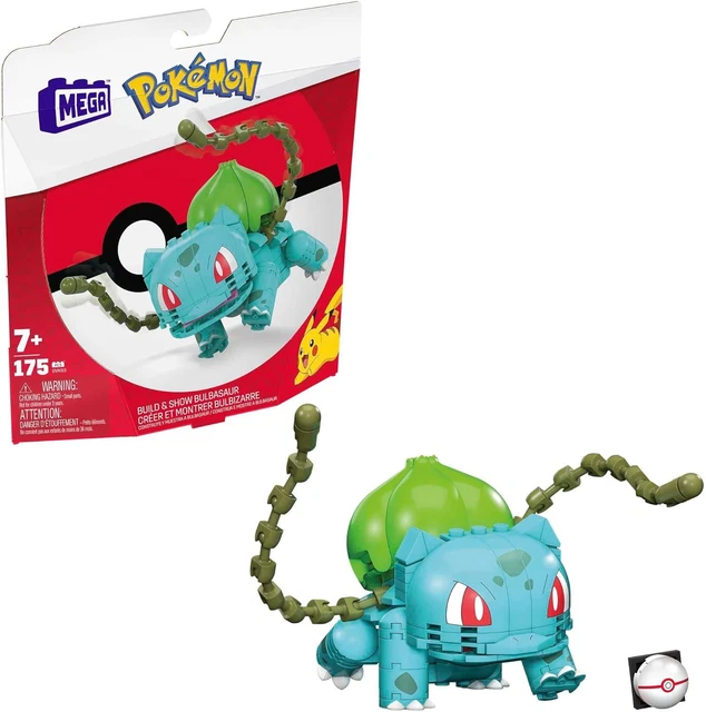 MEGA POKÉMON BUILDING Toys Set Build & Show Bulbasaur with 175 Pieces ...