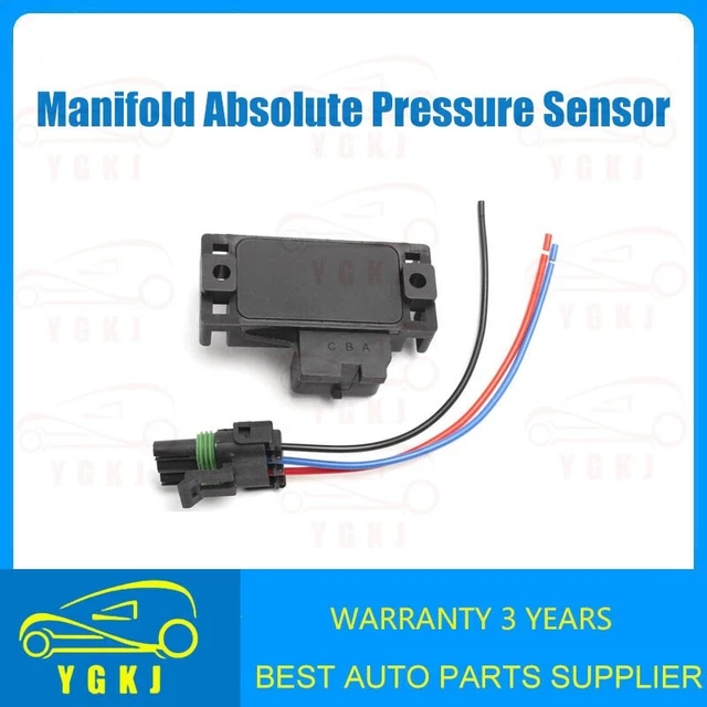 MANIFOLD ABSOLUTE PRESSURE MAP Sensor with Wire For GM 3-Bar 12223861 ...
