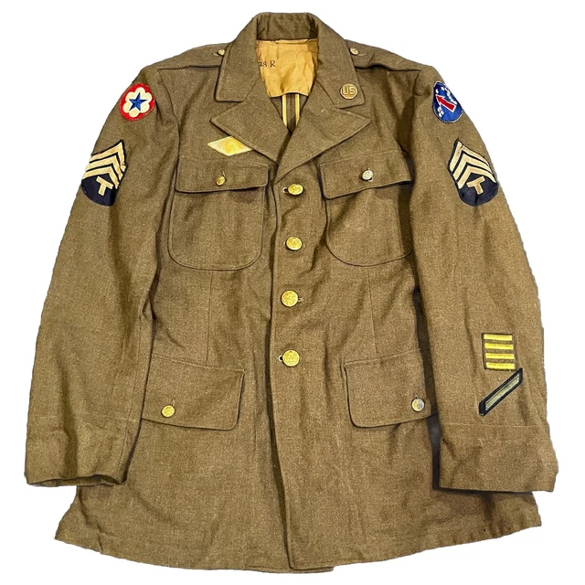 GENUINE US ARMY WW2 Enlisted Uniform Dress Coat/Jacket 1944 WWII Size ...